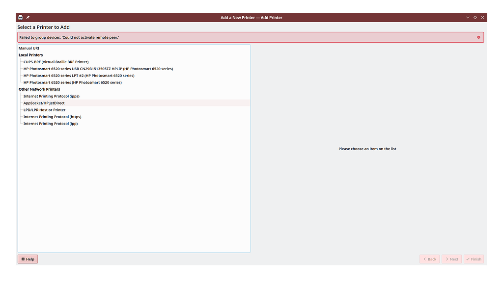 Weird error messages installing HP printer - Support - OpenMandriva forum