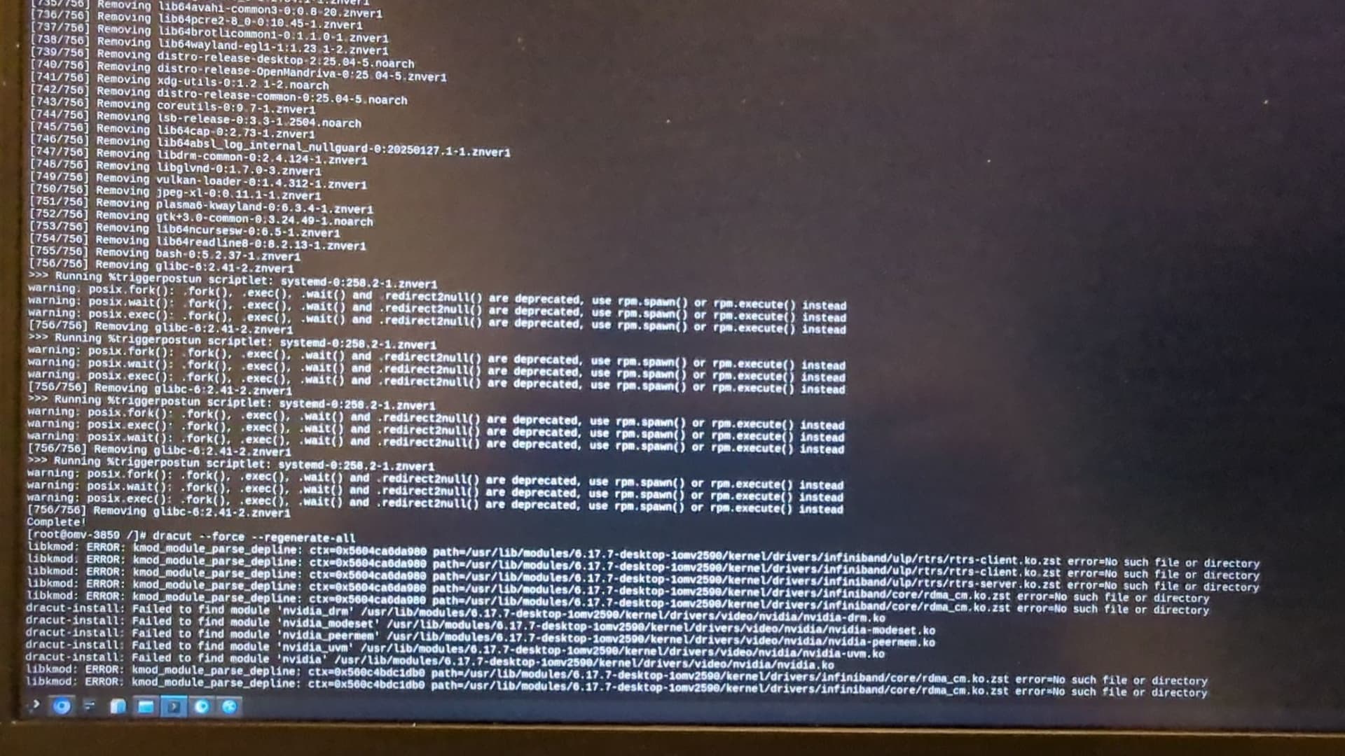 ROME upgrade failed and cannot boot anymore - Support - OpenMandriva forum